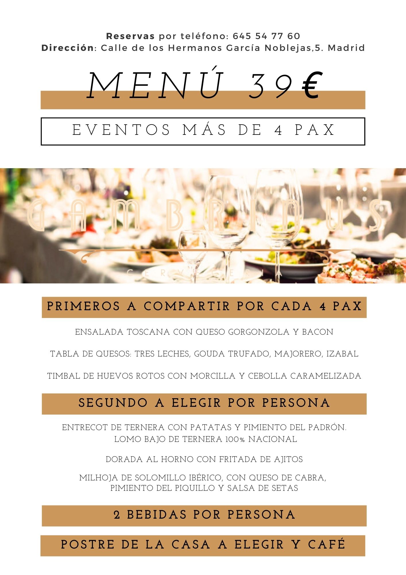 MENÚ EVENTOS